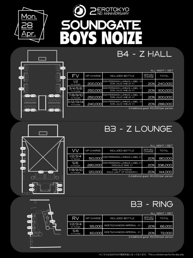 ZEROTOKYO 2nd Anniversary SOUNDGATE | ZEROTOKYO | Shinjuku Kabukicho