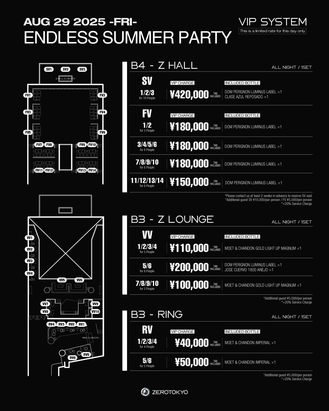 ENDLESS SUMMER PARTY | ZEROTOKYO | Shinjuku Kabukicho