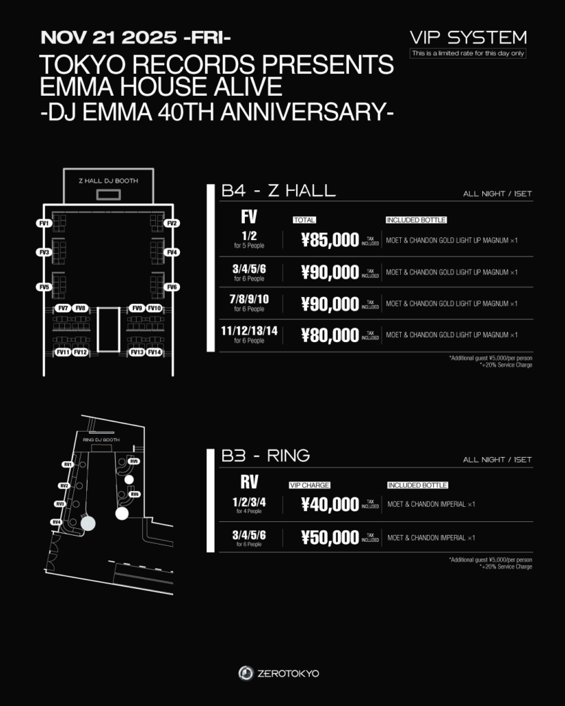 TOKYO RECORDS PRESENTS EMMA HOUSE ALIVE -DJ EMMA 40TH ANNIVERSARY ...
